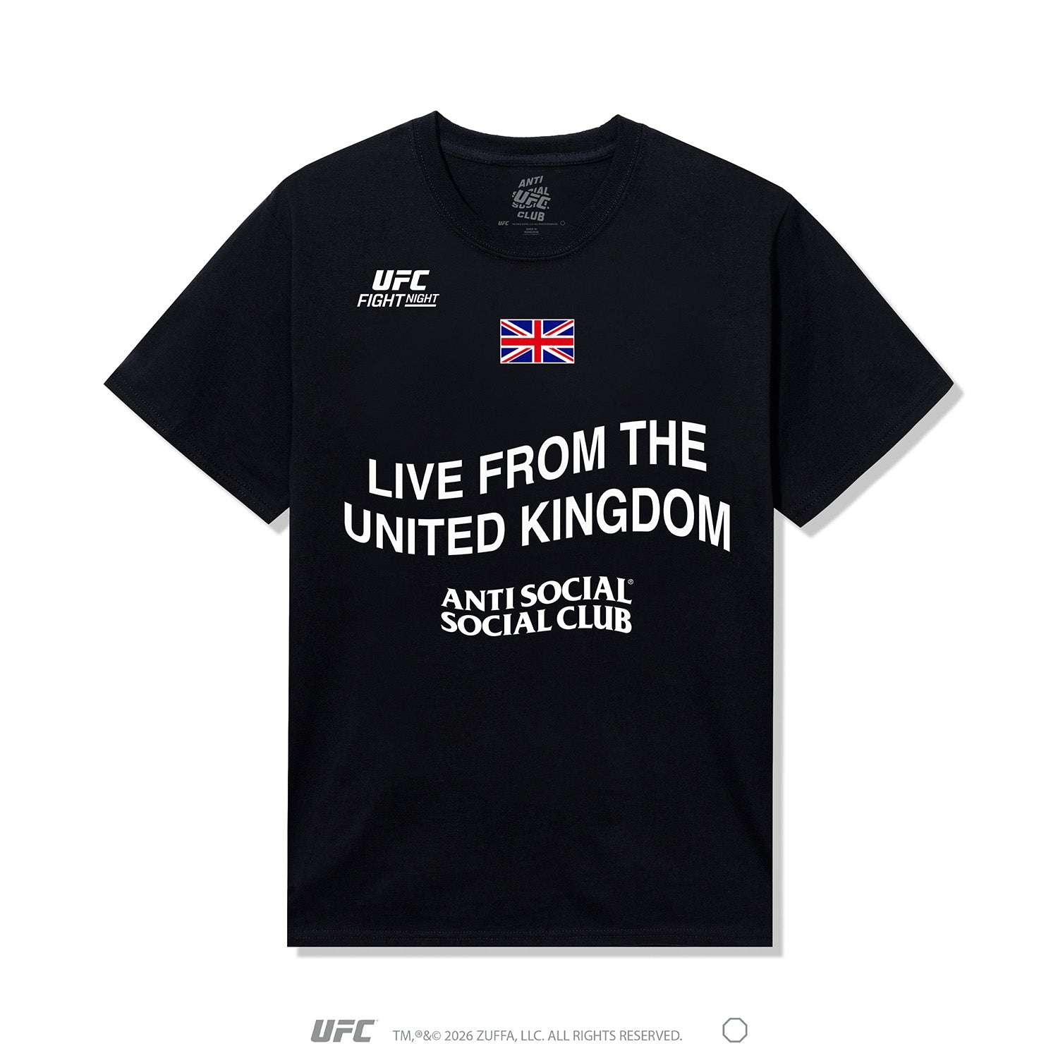 ASSC x UFC Fight Night Tee - Black – ANTI SOCIAL SOCIAL CLUB JAPAN